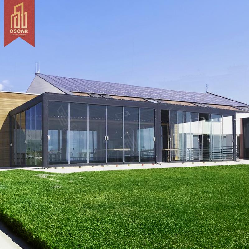 Motorized Open - Close Louvered Bioclimatic Outdoor Aluminium Structure ...