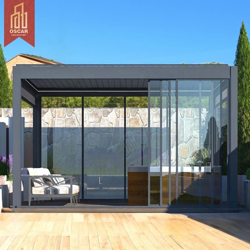 Patio Cover Garden Backyard Terrace With Adjustable Shading And Weather ...
