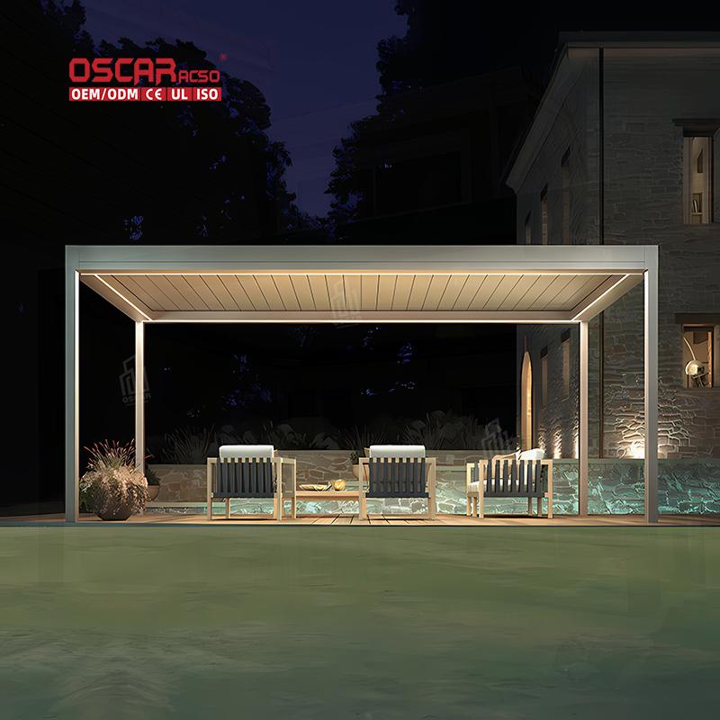 3X3 Aluminium Garden Outdoor Electric Waterproof Pergola With Opening ...